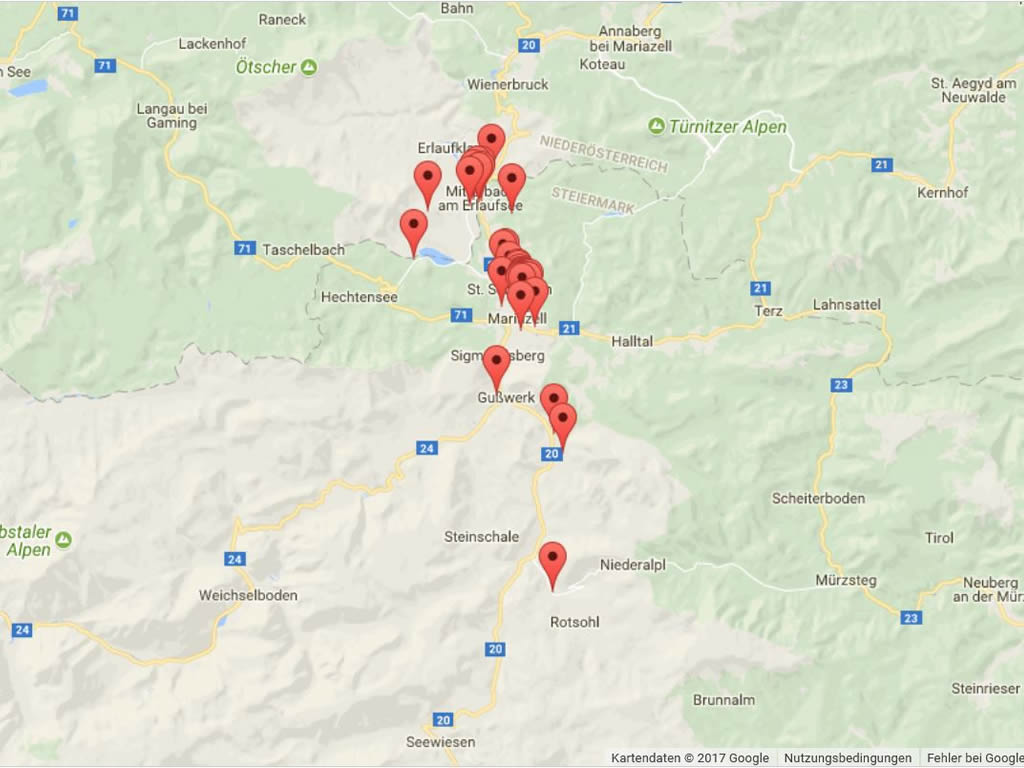 Interaktive Karte Quartiere | Mariazell Online